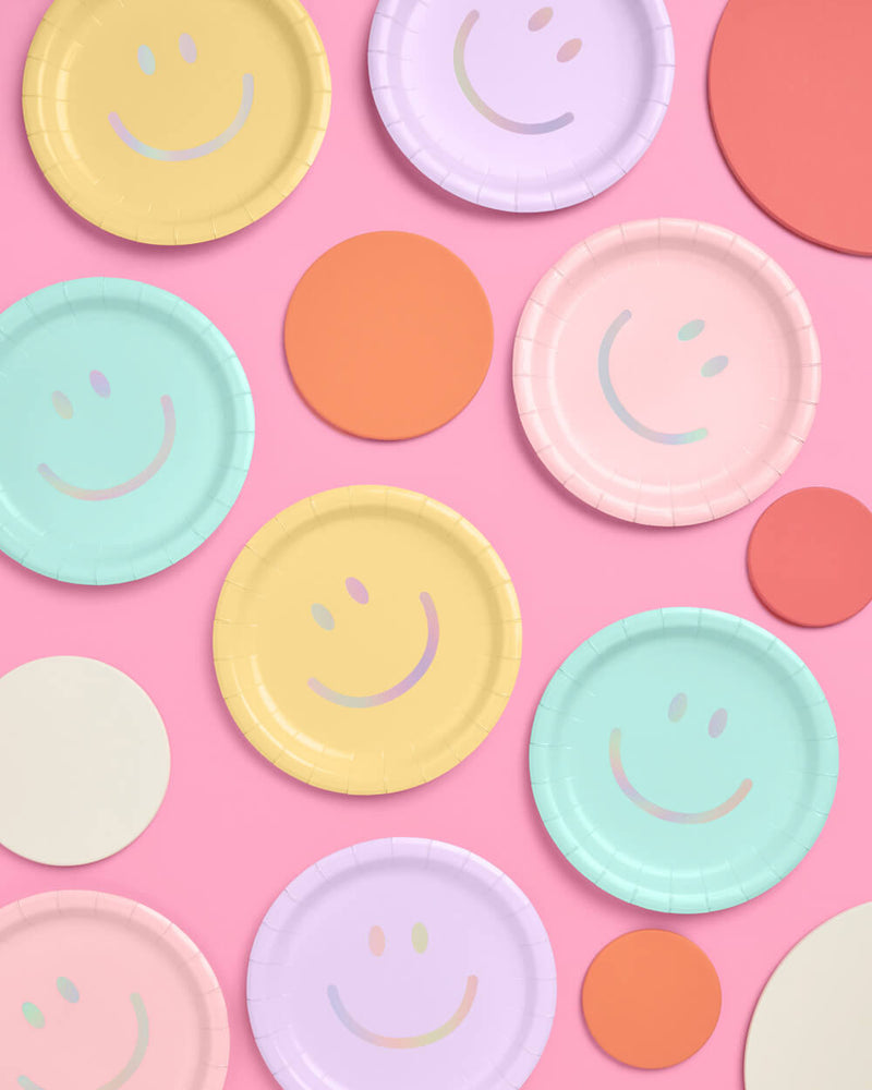 Smiley Plates - 24 paper plates – B.You Boutique